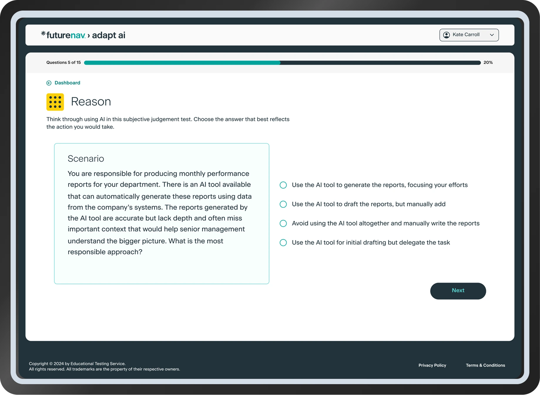 Futurenav Adapt AI | Assess AI Literacy & Evaluate Workforce Readiness