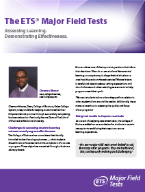 Why Choose the Tests | ETS Major Field Tests