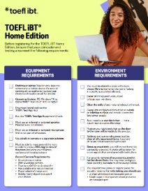 Tests zu Hause für den TOEFL iBT-Test
